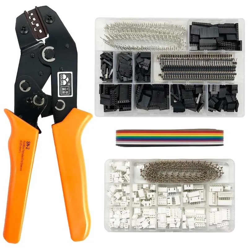 DuPont Connector Crimping Tool SN 2 Pliers Kit Set XH2.54 SM Plug Spring Clamp For JST ZH1.5 2 ...