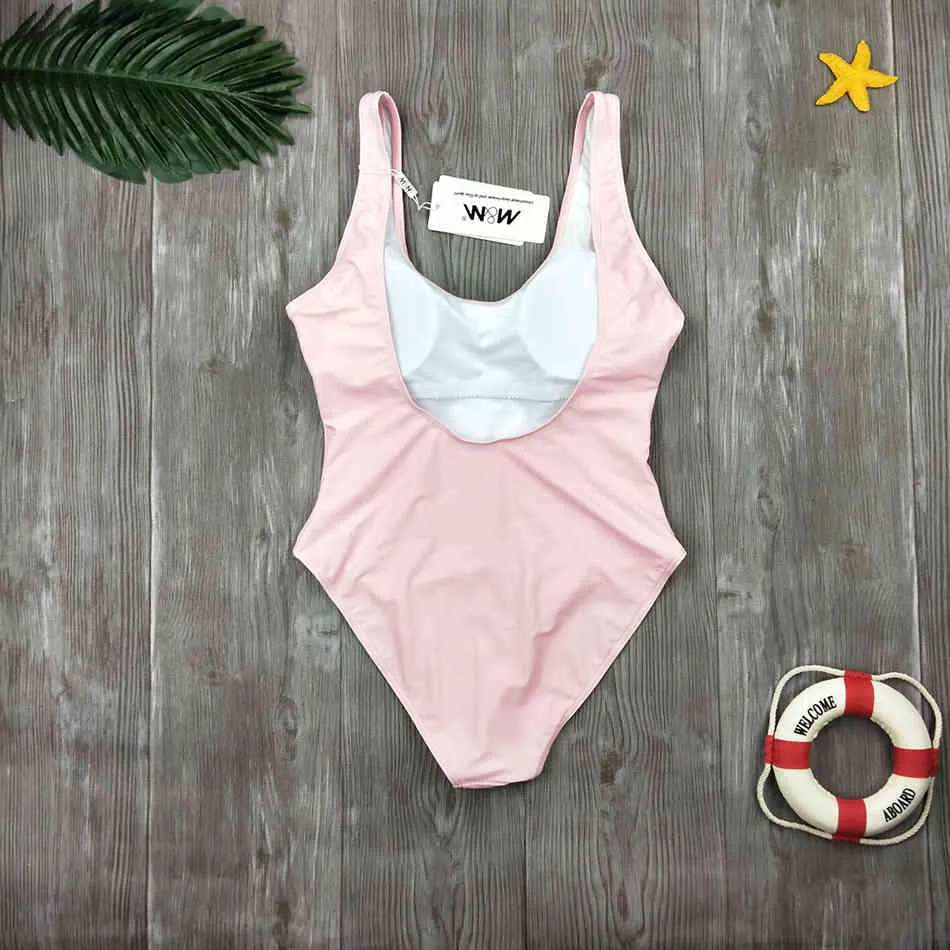 Mandm Flamingo Printed One Piece Swimsuit White Black Backless Tiktok
