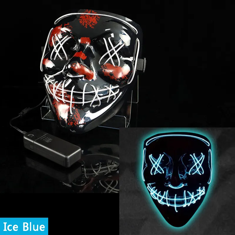 DHgate.com:Glowing PVC LED Light Up Mask for Halloween, 10-Color Rave ...