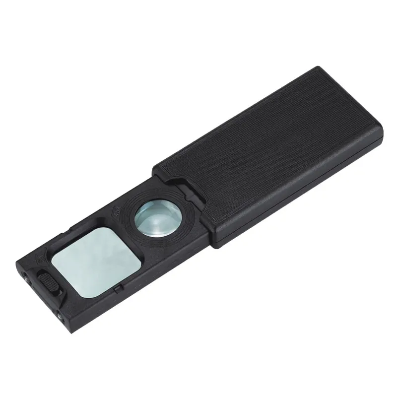 Portable Mini Reading Microscope Magnifier 5X 45X Pocket Magnifiers ...