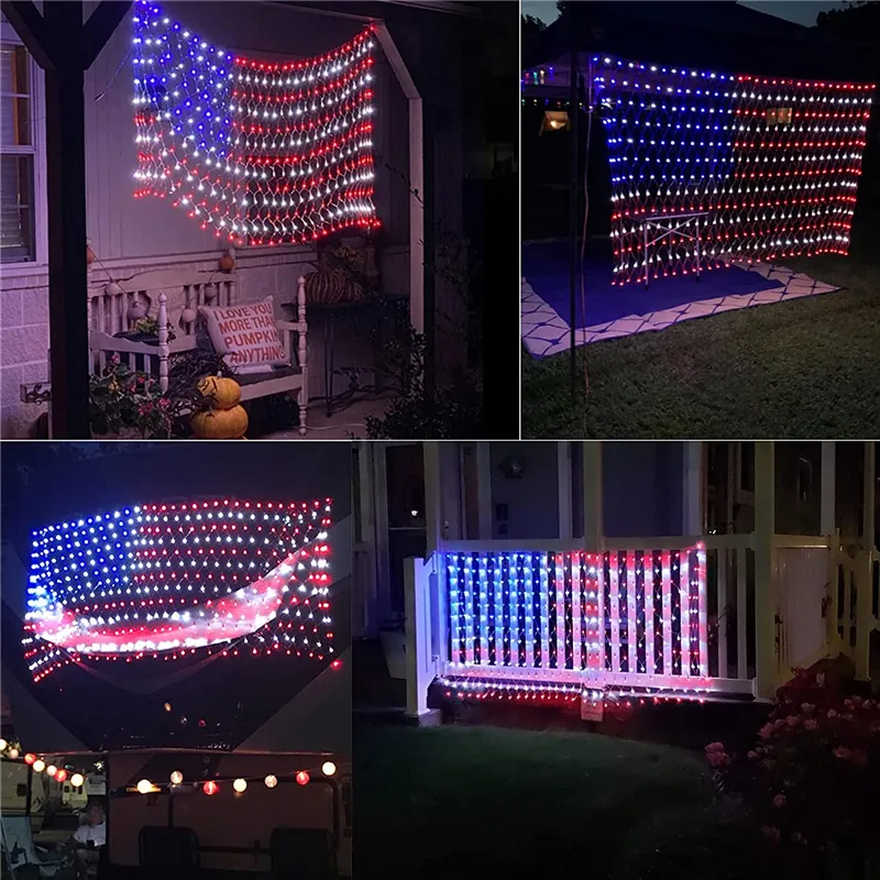 Patriotic Awning Lights Paper Lantern Light String Patriotic Paper