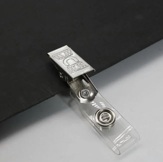 Wholesale Metal Id Badge Clips Badge Clip With 2 Holes For ID Cards And ...