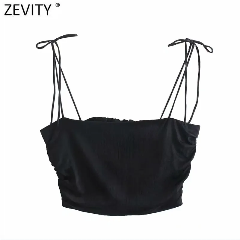 Zevity Women's Spaghetti Strap Camis Tank Top: Black and White Chic ...