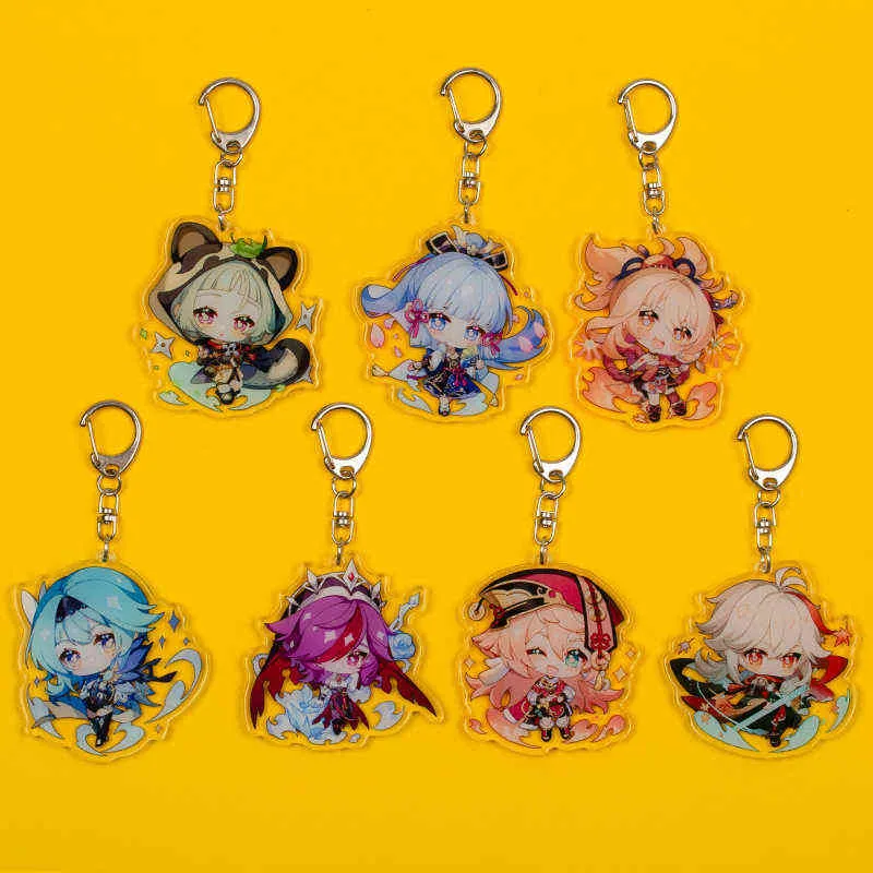 Anime Keychain Genshin Impact Kaeya Razor Bennett Sucrose Noelle ...