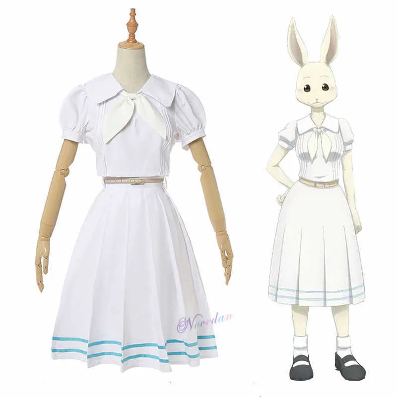 New Anime Cosplay Beastars Haru Costume Lolita Dress Wig Ears Women ...