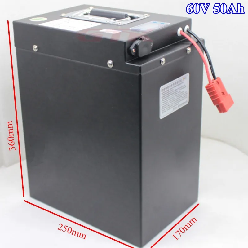Steel Case 60V 15ah 20ah 30ah 35ah 40ah 50ah Lithium Battery Pack 16S ...