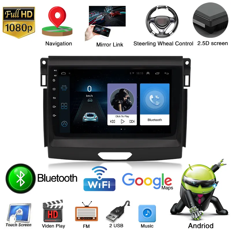 Ford Ranger 16 19 Android Dvd Player Carplay With GPS Navigation ...