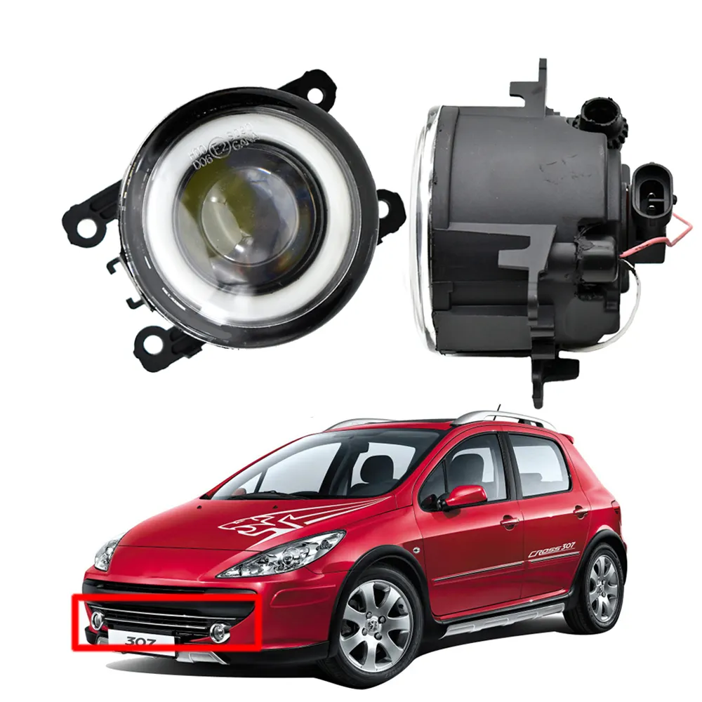 Fog Lights with LED Angel Eye Daytime Running Lights, High Quality Pair ...
