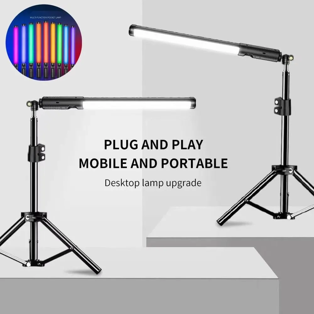 Portable Photography Lights RGB LED Glow Stick With Tripod Stand ...