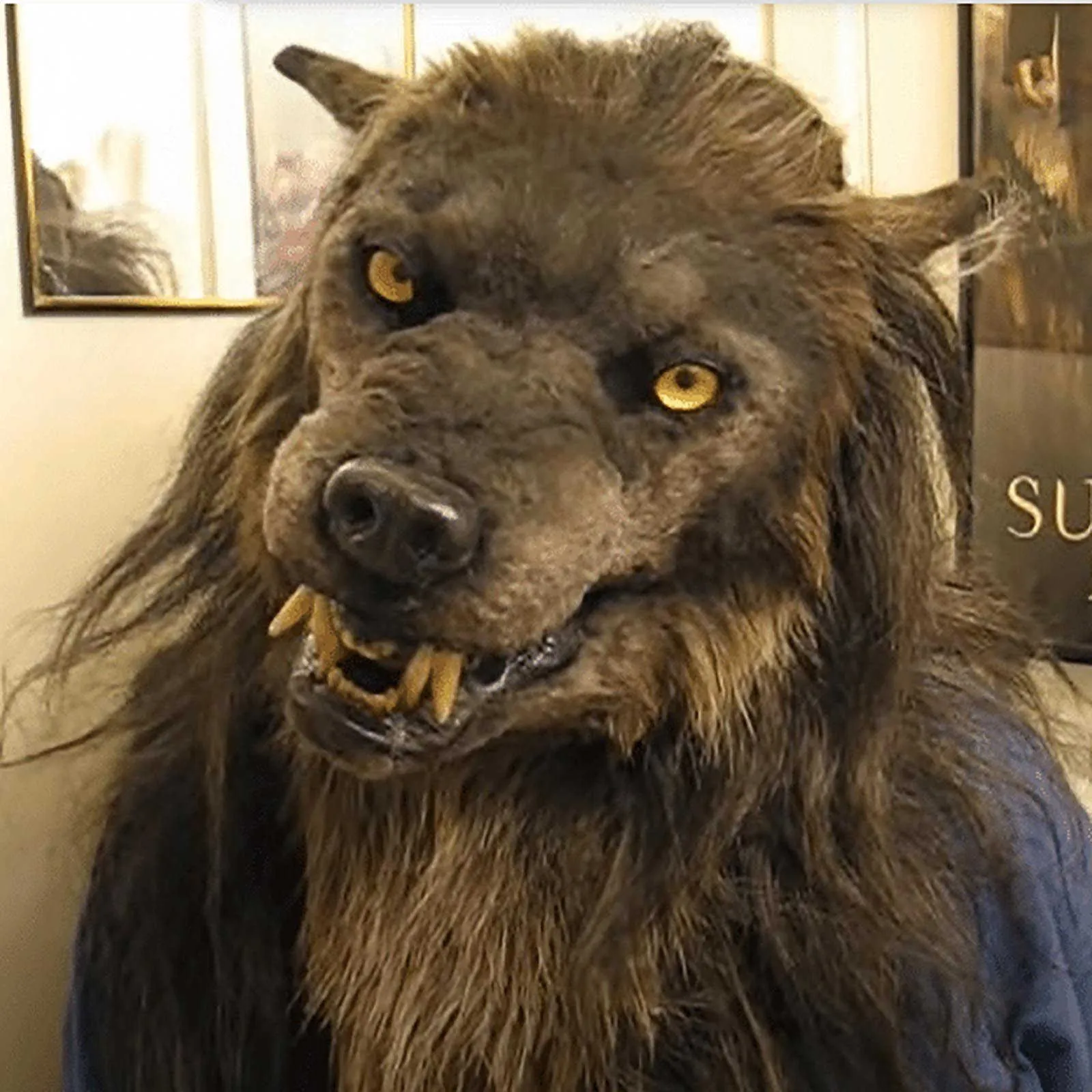 Werewolf Cosplay Headwear Costume Mask Simulation Wolf Mask for Adults ...