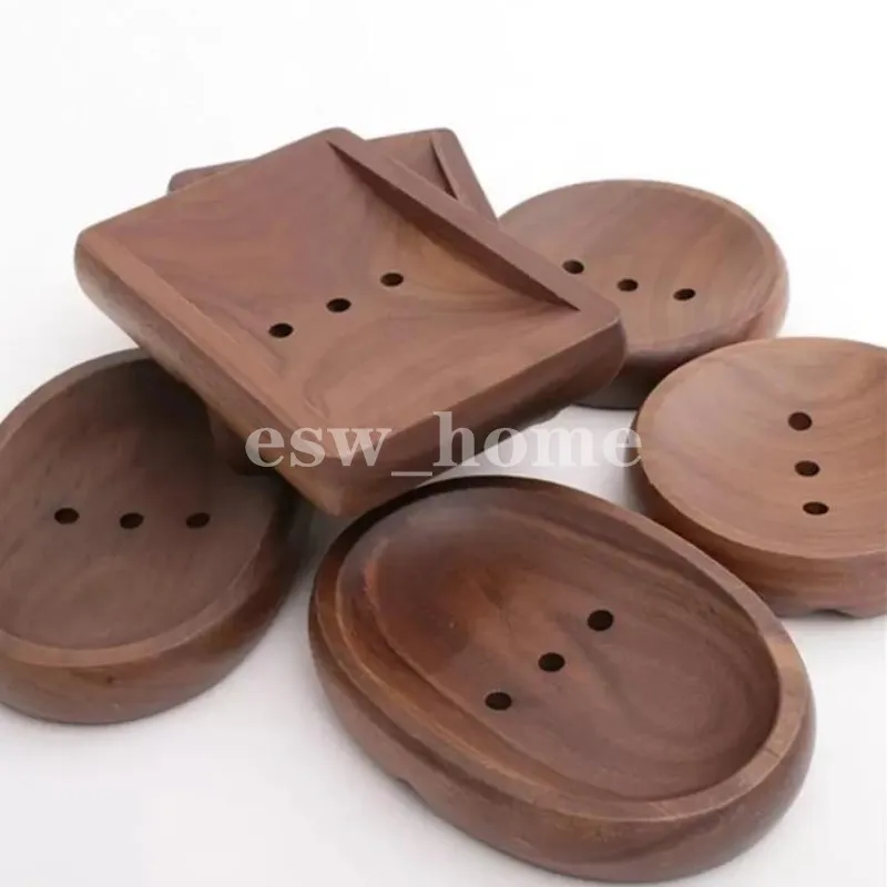 Black Walnut Wooden Log Soap Holder Box Drain Oil Handmade Soap Dish ...