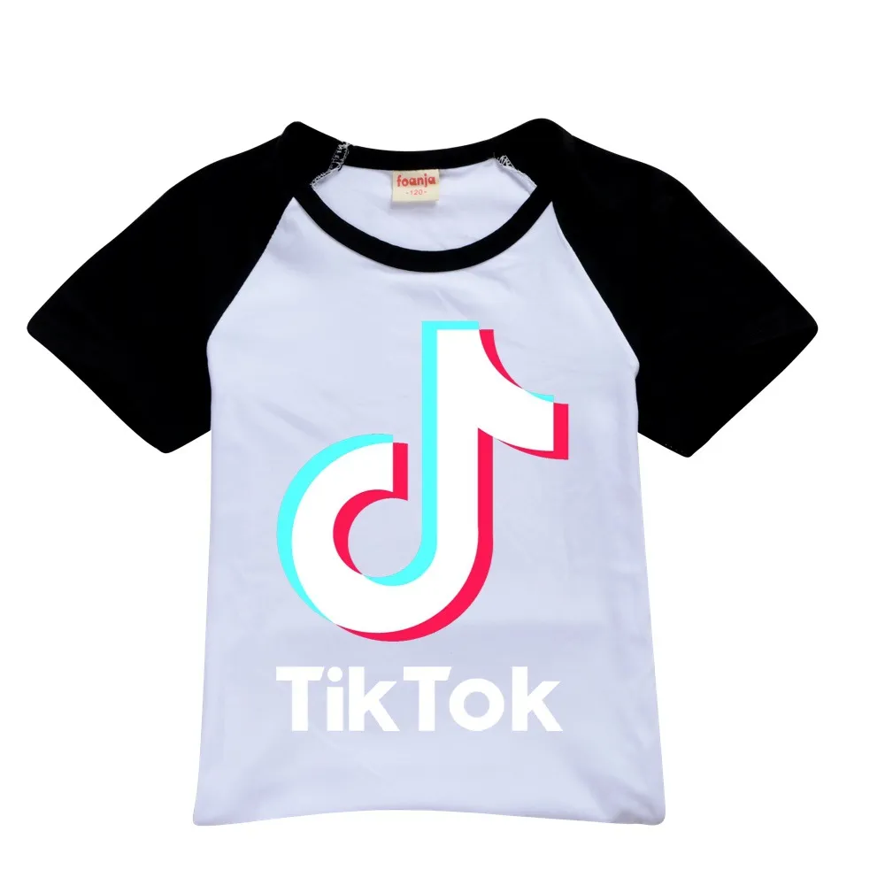 Unisex Kids Summer Cotton T Shirt & Shorts Set, TikTok Print Casual ...