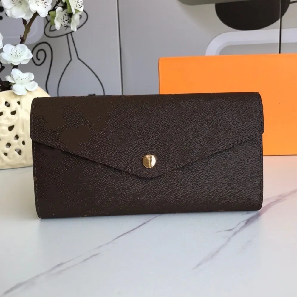 Women's Designer Wallet Golden Button Envelope Long Wallet In Floral ...