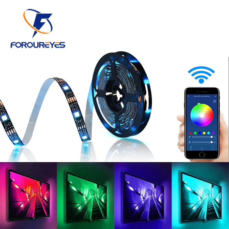 Colorful USB LED Light Strip for TV - Bluetooth RGB Lighting, Flexible 5050 SMD, Shop Now! from ...