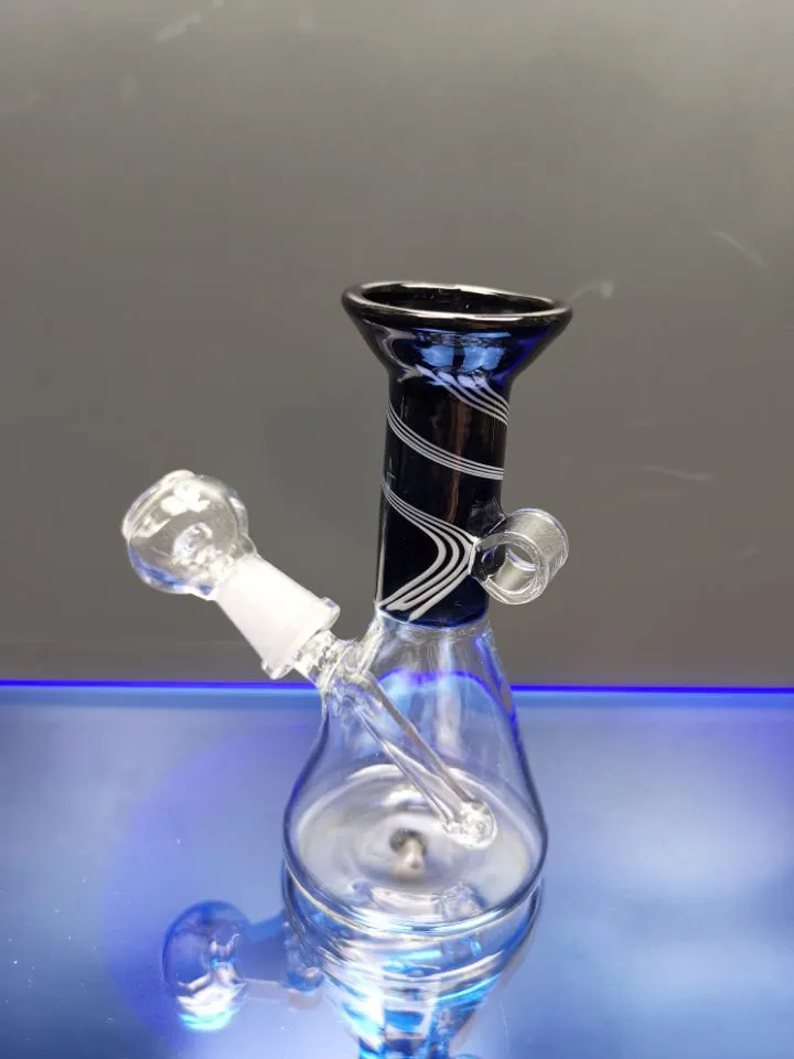Mini Glass Beaker Bong Dab Rig Tuberías De Agua Bongs Heady Pipe Wax ...
