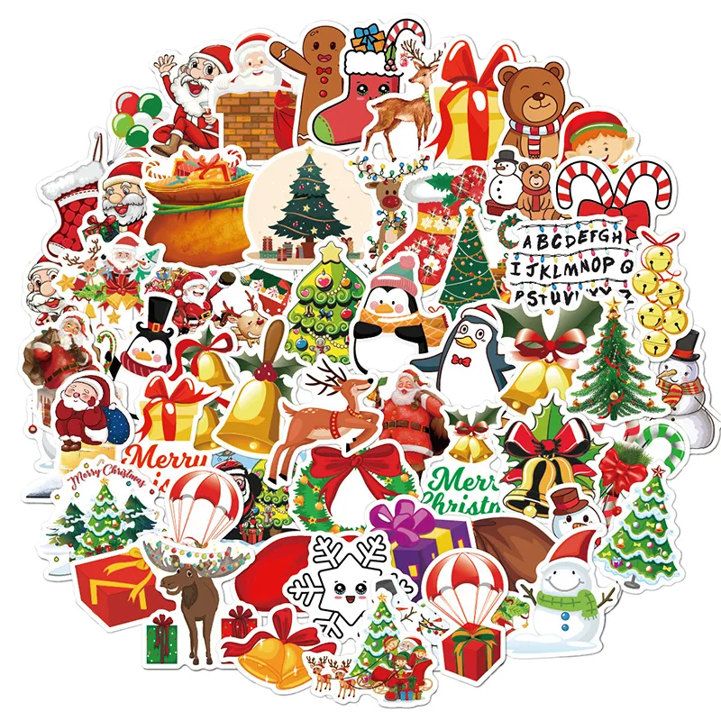 Waterproof Christmas & Halloween Stickers - Cartoon Graffiti Decals for ...