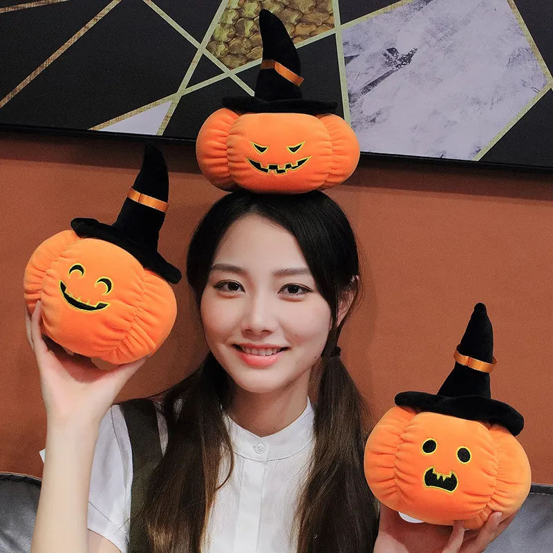 20cm Halloween Pumpkin Plushie Toy Soft Plush Stuffed Pumpkin Pillow ...