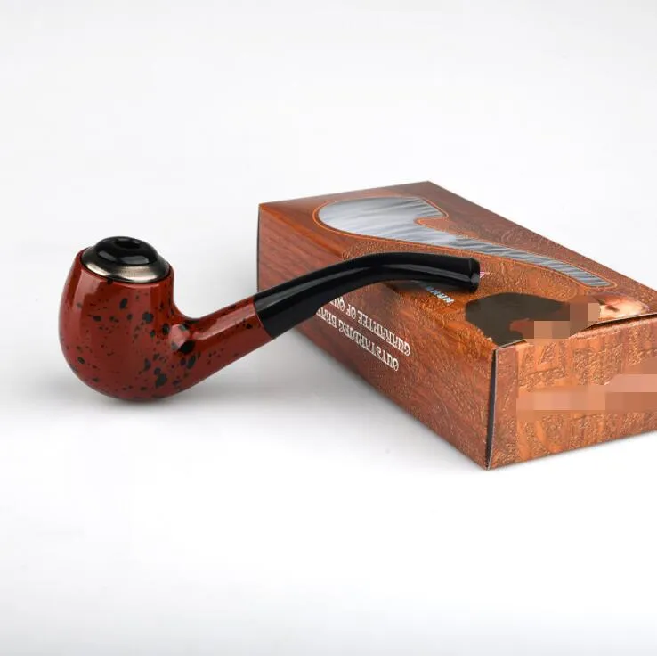 Beginner Wooden Color Plastic Tobacco Smoking Cigarette Hand Pipe ...