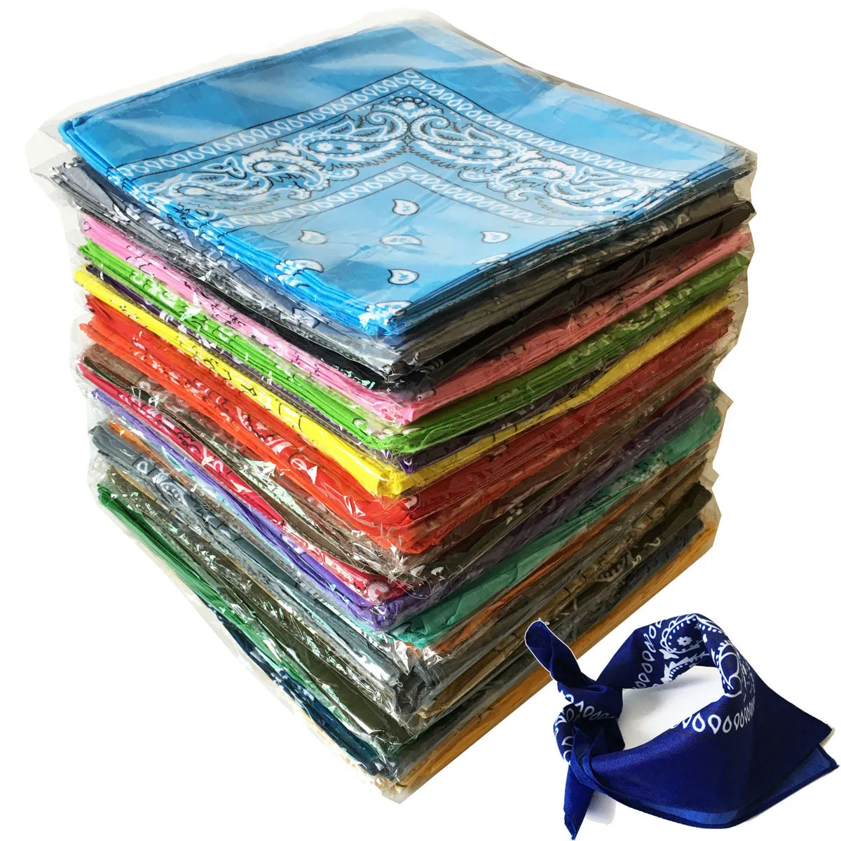 Handkerchiefs 100% Cotton Bandanas Hip Hop Bandana Paisley Print ...
