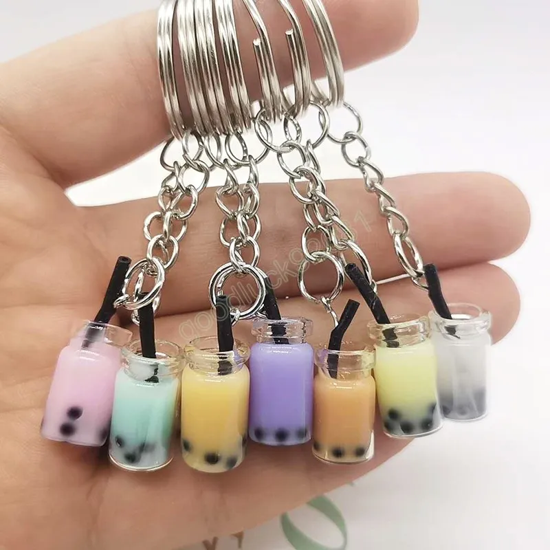 Cute Cartoon Teacup Keychain - Kawaii Milk Tea Keyring, Adorable Bag ...