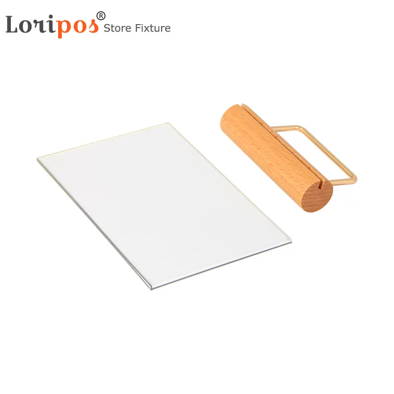 A5 Menu Stand - Wooden Base Acrylic Photo Holder, L-Shape Poster Frame ...