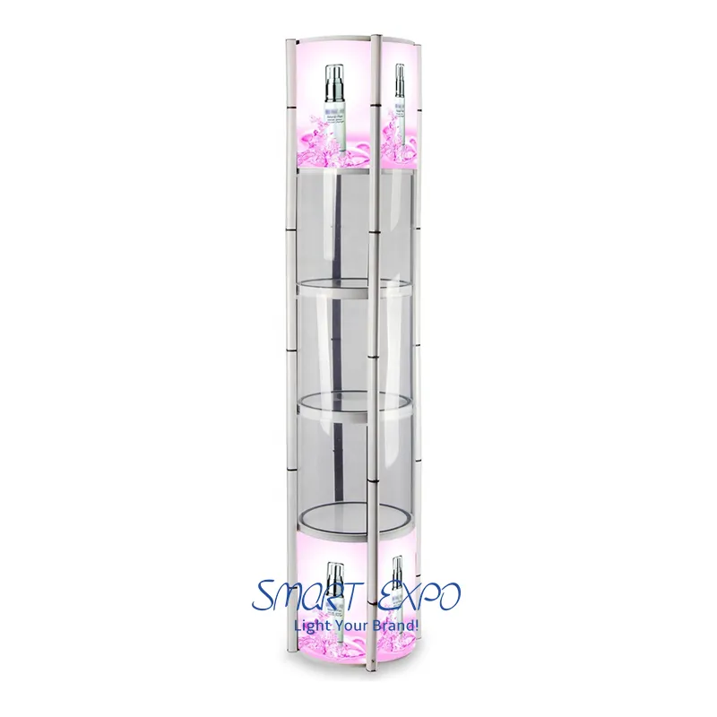6 Layer Portable Collapsible Advertising Display Case Aluminum Twist ...