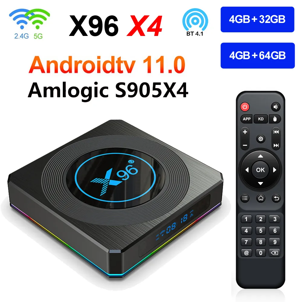 8K Ultra HD Android TV Box - Amlogic S905X4, 4GB/64GB, Dual WiFi ...