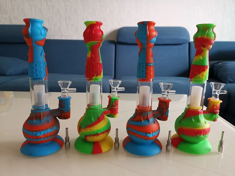 Bulk Order Silicone Bong Shisha Hookah Water Pipe With Leak Proof ...