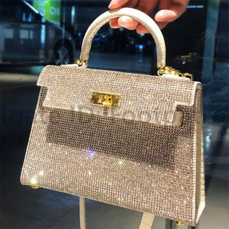 High Quality Luxurys Bag Designers Tote Women Crystal Diamond Handbags ...