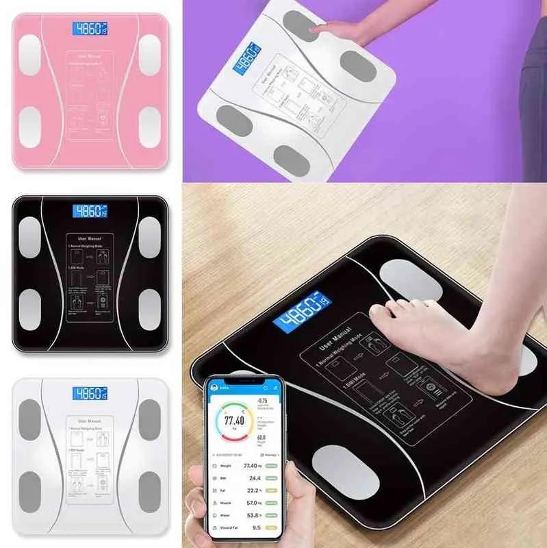 Body Fat Digital Smart Weight Scale Electronic Smart Weight Scales ...