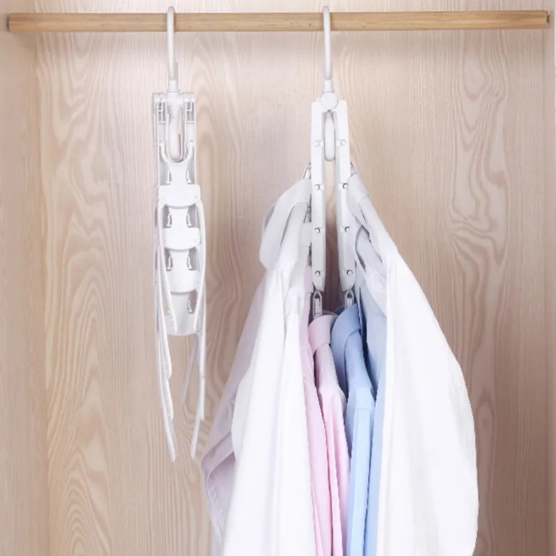 Space Saving 8 In 1 Clothes Hanger: 360° Rotating Folding Closet ...