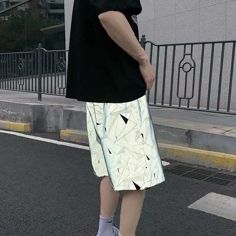 Shorts Summer Shorts Reflective Ruffian Handsome Trend Casual Couple ...