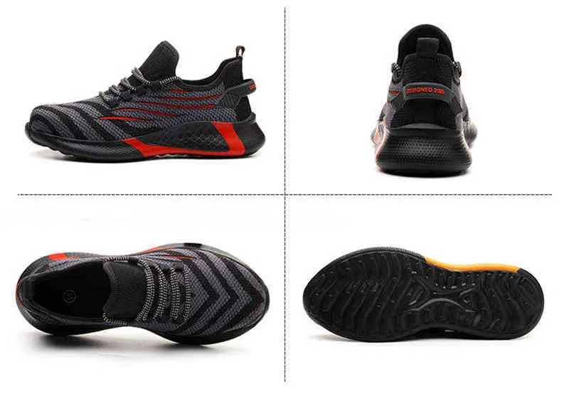 Breathable Ultralight Safety Toe Tennis Shoes For Men And Women Anti ...