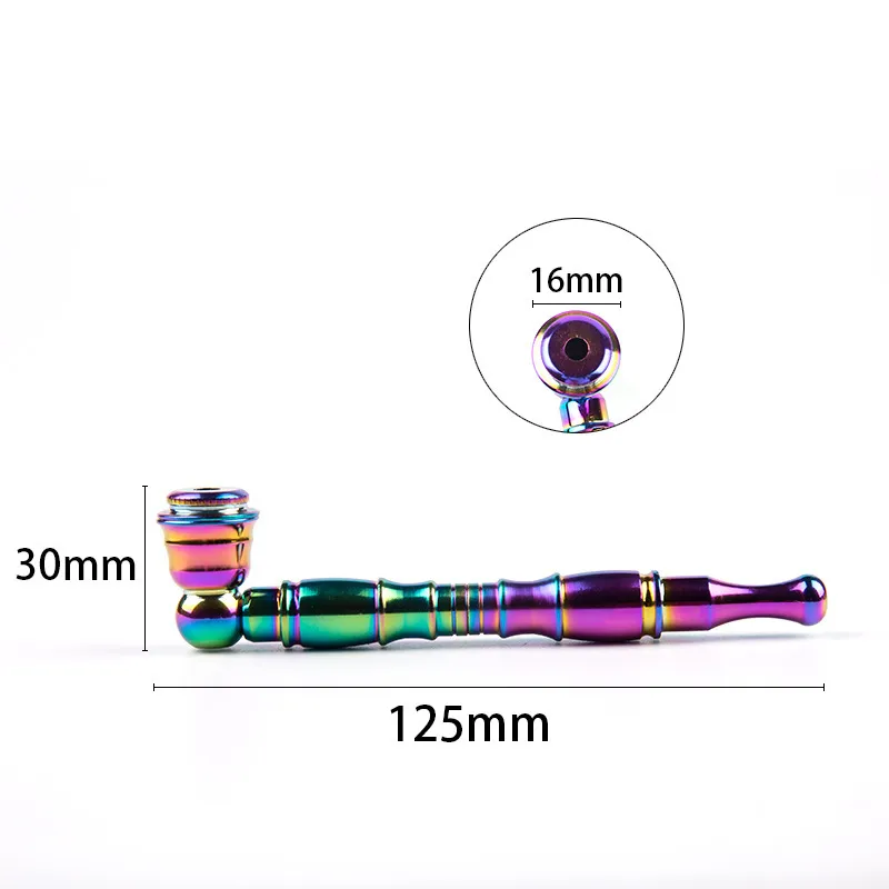Pipe Creative Colorful Lantern Bead Aluminum Alloy Ice Blue Pipes With ...