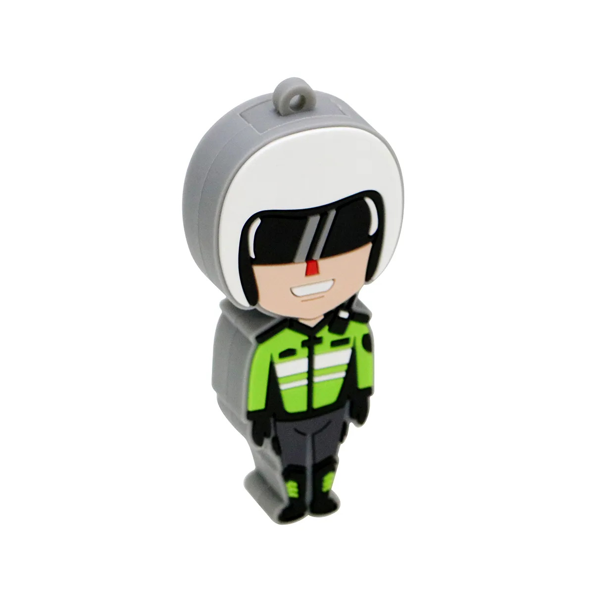 Cartoon Police Silicone USB Flash Drive 128GB Capacity, USB2.0, 8GB ...