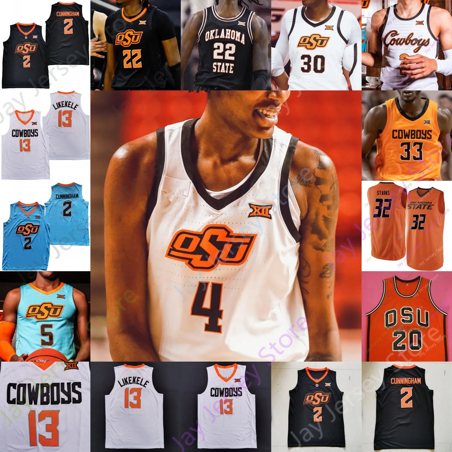 OSU Basketball Jersey NCAA College Isaac Likekele Keylan Kalib Boone ...