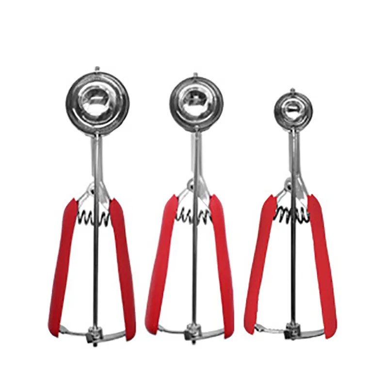 Stainless Steel Ice Cream Scoop - Spring-Loaded Cookie Scoop, Ball ...