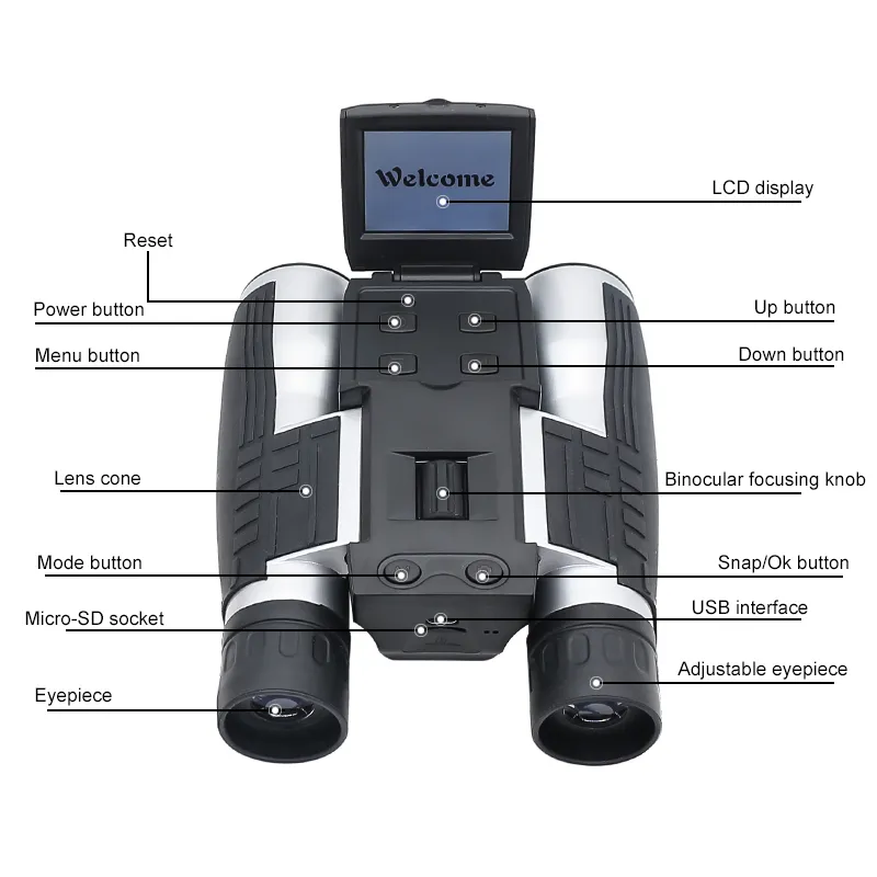 DHgate.com:12x32 HD 500MP Digital Camera Binoculars with 2.0" LCD ...