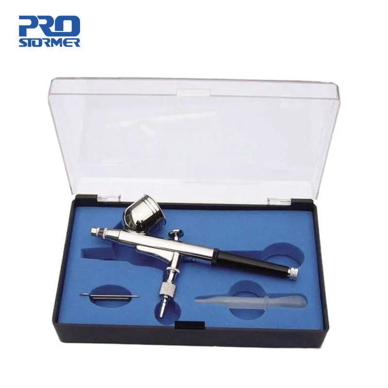 2-0.5mm Dual Action Mini Airbrush Pen with 7cc Gravity Feed Cup for ...