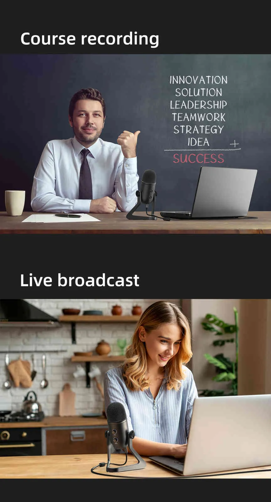 ₩270,887에서 FIFINE USB 마이크 녹음 / 스트리밍 / 게임, 전문 마이크 PC, 마이크 헤드폰 OutputVolume 컨트롤 -K678 | DHgate