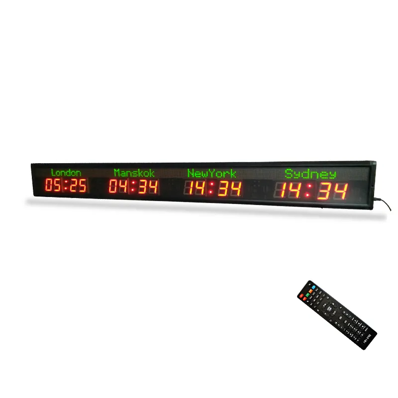 DHgate.com:LED World Clock with Remote Control, Wall Mounted Digital ...