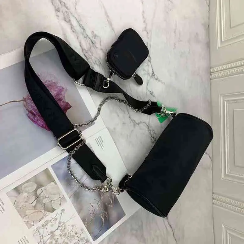 Designer Inspired Multi Pocket Chain Crossbody Bag With MultiColor Wide ...