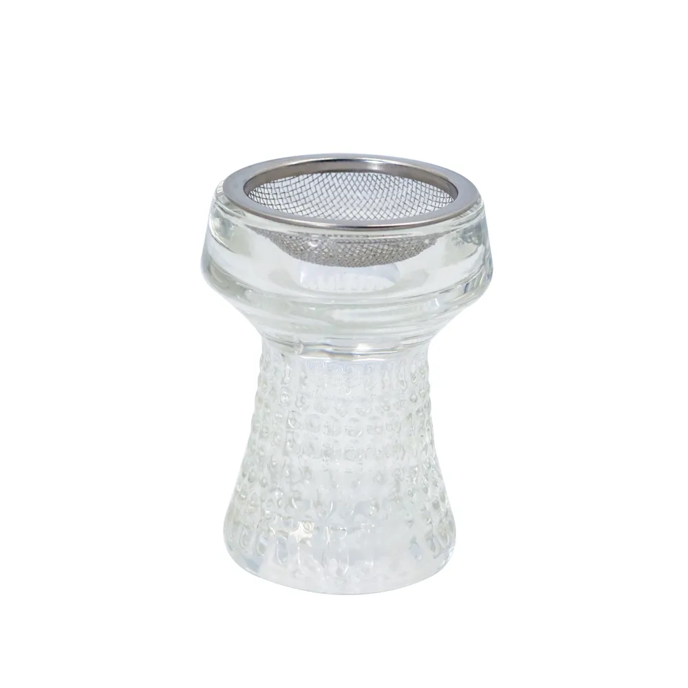 Clear Glass Hookah Bowls Premium Shisha Tobacco Bowl With Stainless ...