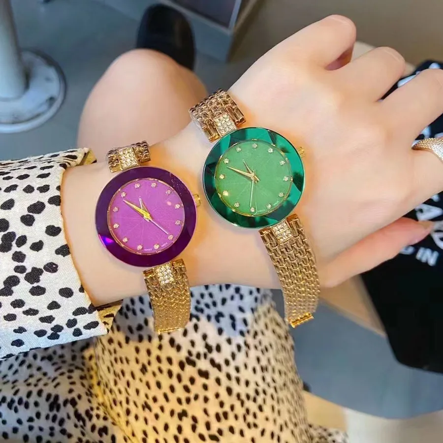 Brand Watches Women Ladies Girl Crystal Style Metal Steel Band Quartz ...