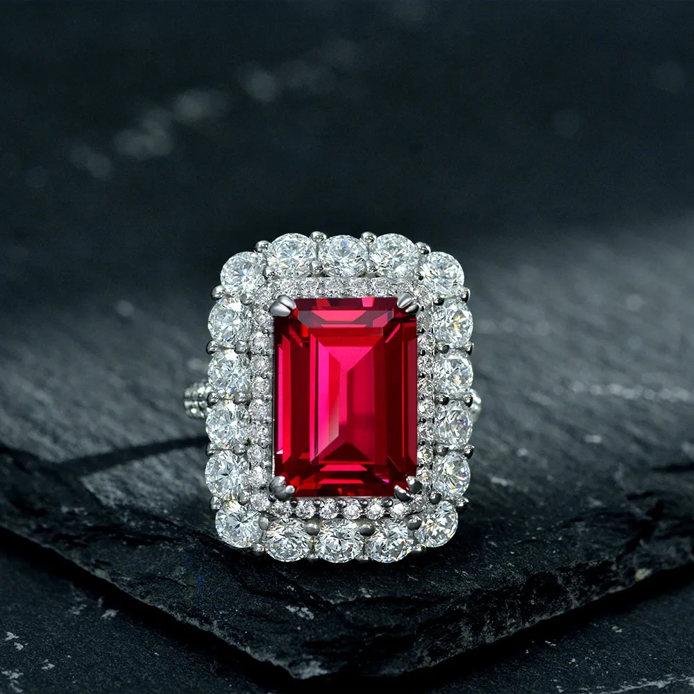 Vintage Style 6ct Ruby Moissanite Ring, 925 Sterling Silver Wedding Band - Shop Now! from Dhgate ...