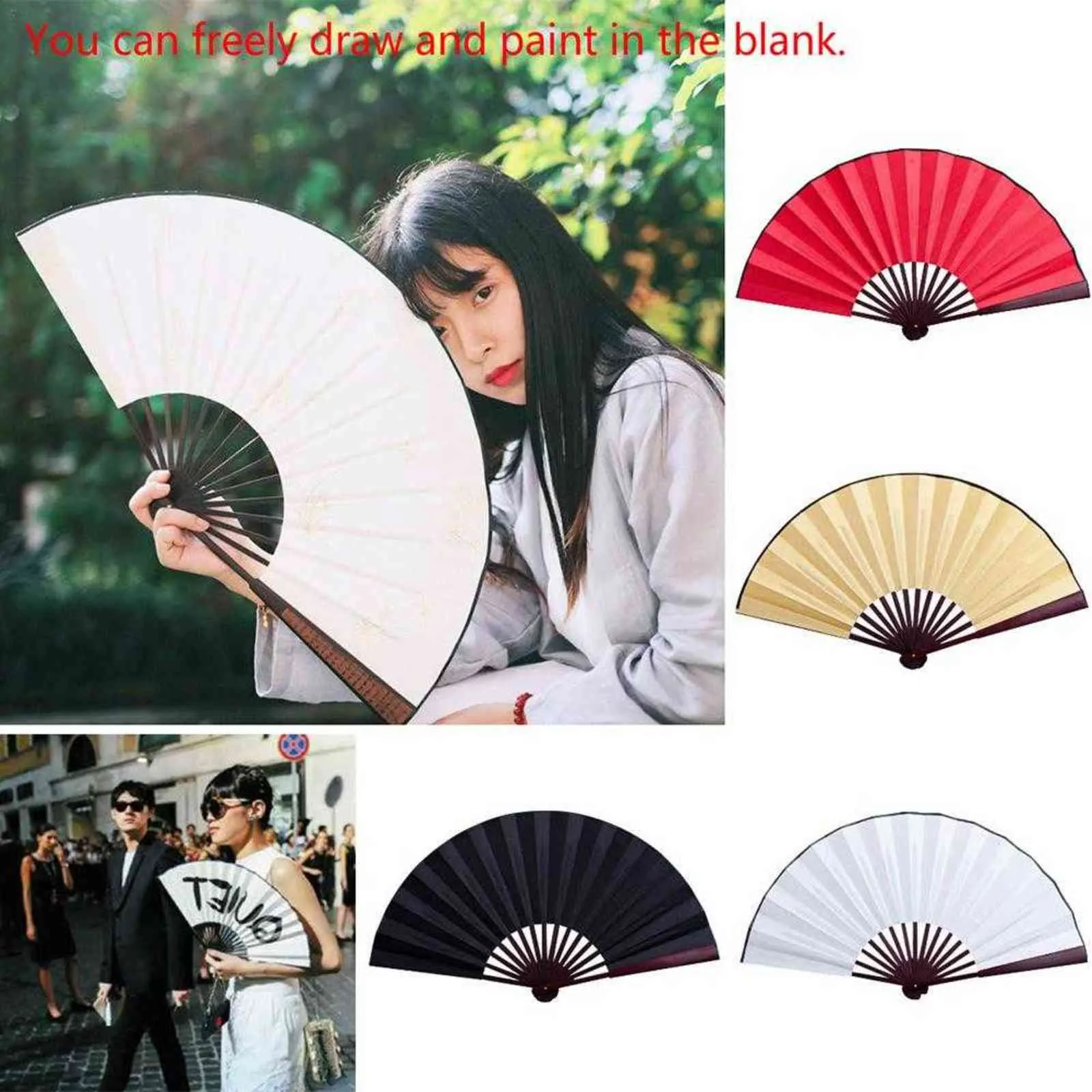 DHgate.com:10-13 Inch Folding Fan, Handmade Silk Cloth Chinese Folding ...