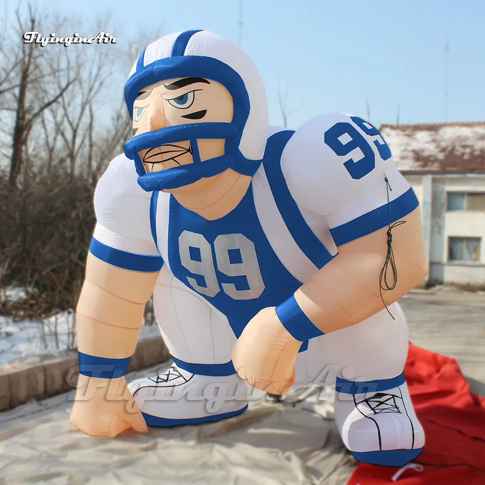 Wholesale Blue 3m Inflatable Rugby Player Model Strong Sportsman ...