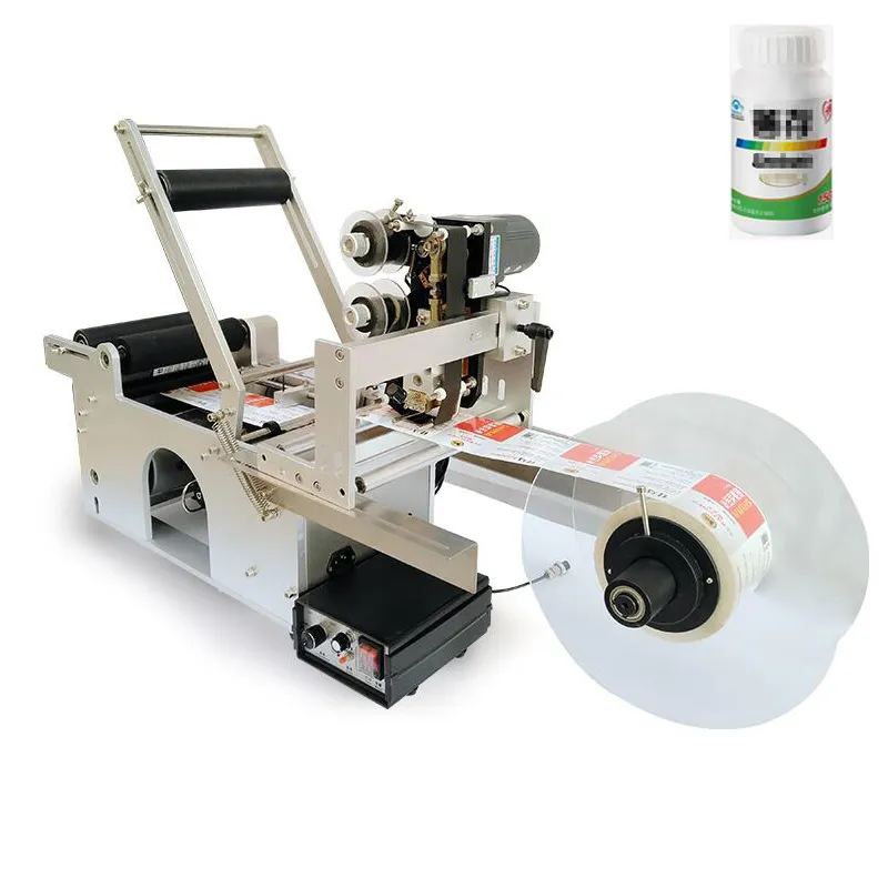 Automatic Round Bottle Label Applicator Semi Automatic Adhesive Sticker ...