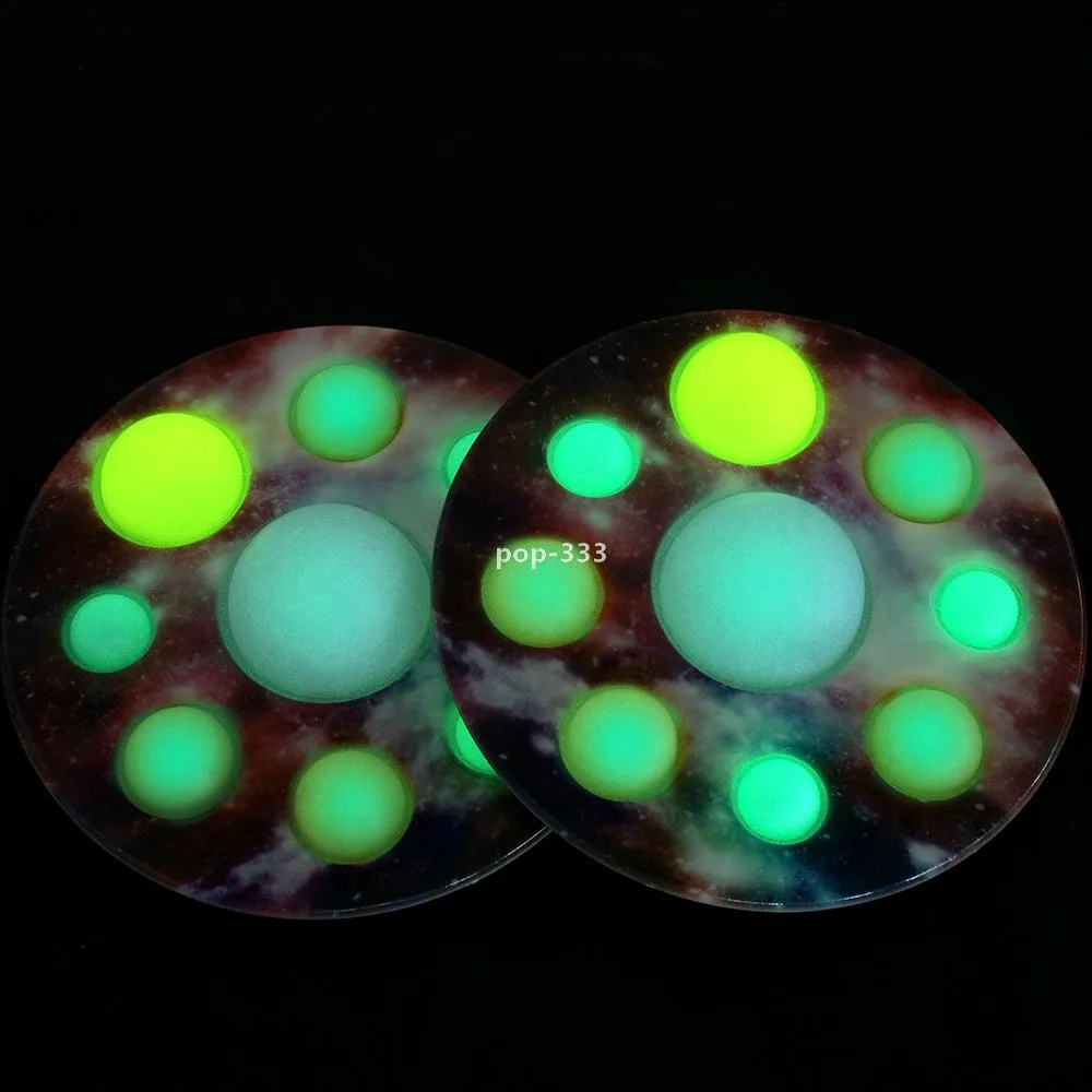 Luminous Eight Starry Planet Push Pop Bubbles Popper Sensory Fidget ...