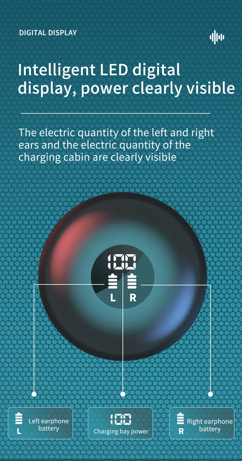 B16 TWS Bluetooth 5.0 Earbuds - Wireless Headphones with Deep Bass ...